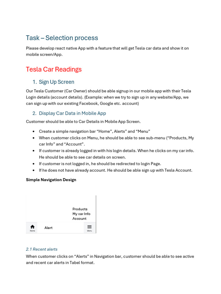 Task - Selection Process - React Native App | PDF