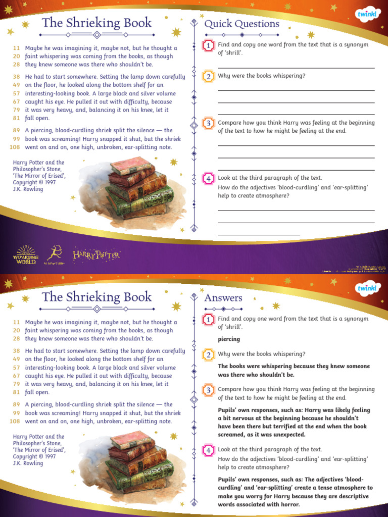 The Shrieking Book in Harry Potter | PDF | Harry Potter