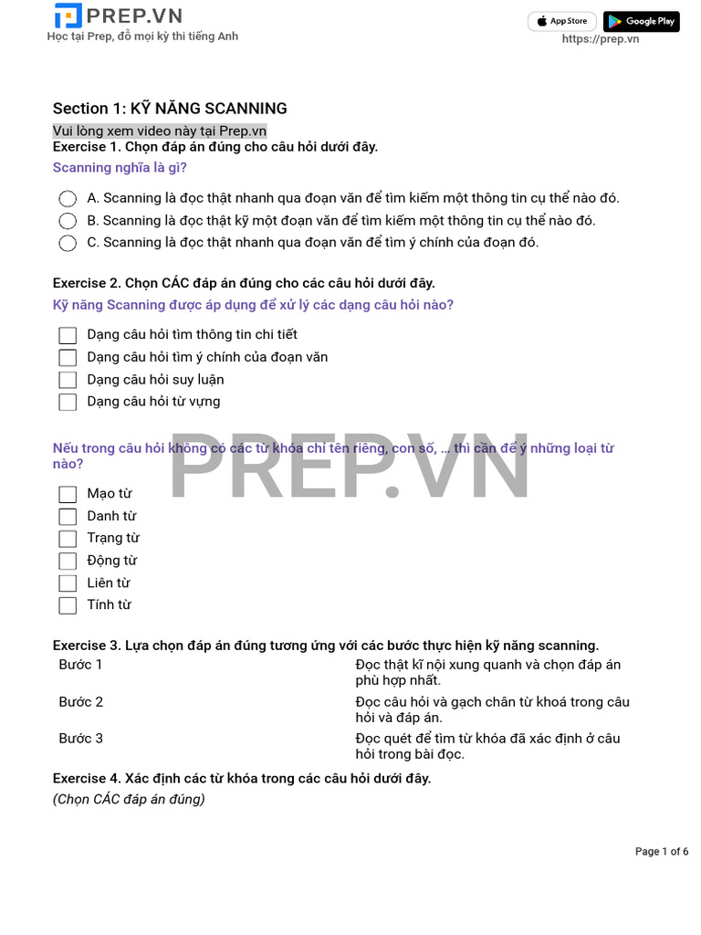 Prep - VN | PDF