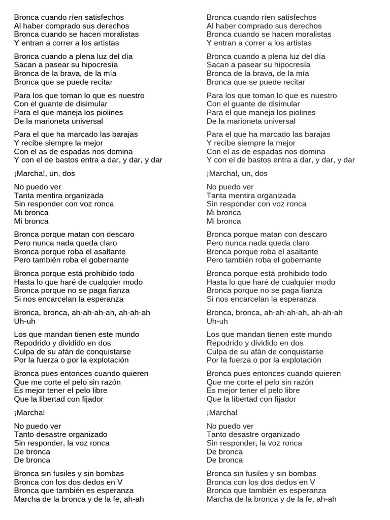 Marcha de La Bronca | PDF