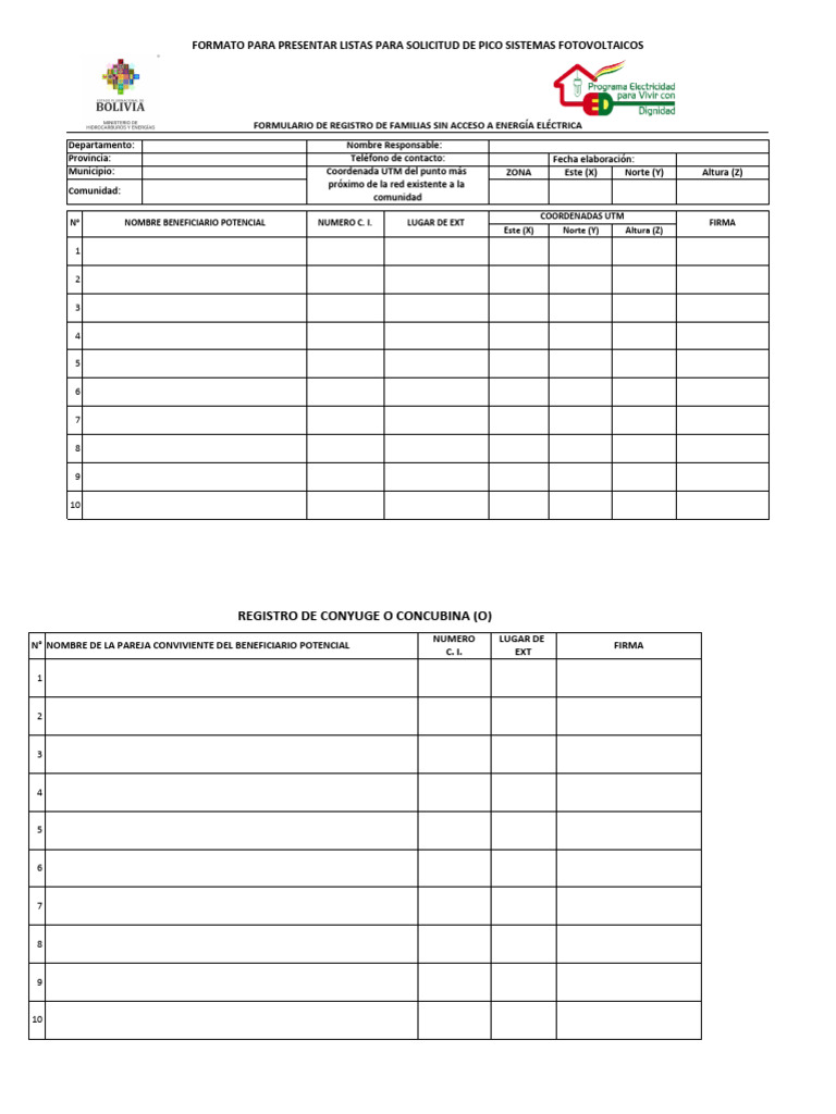 2 - 1 Form Identificacion Domiciliaro SFV | PDF