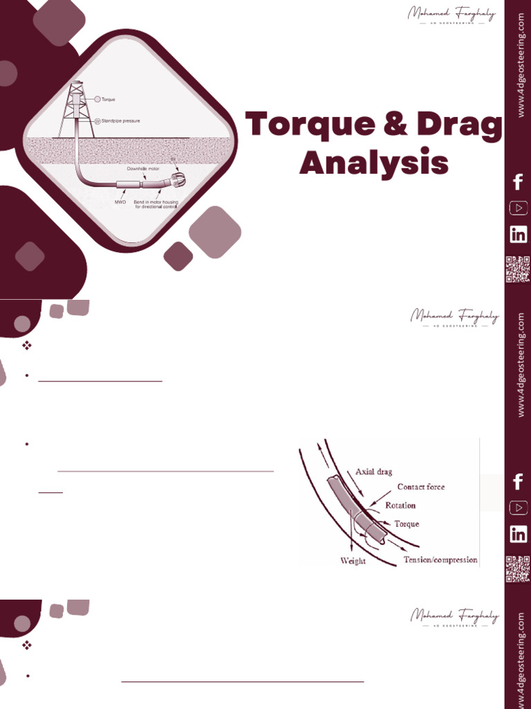 Torque and Dray Analysis Slides | PDF | Force | Drilling