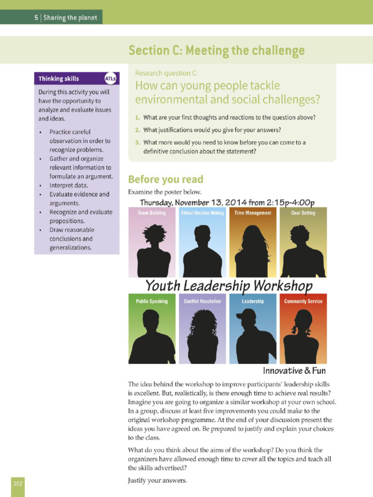 Meeting The Challenge Reading Activity | PDF