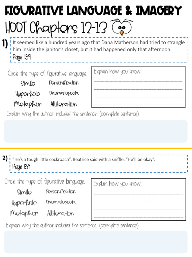 Figurative Language in Hoot Analysis | PDF