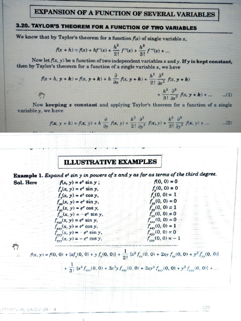 Taylors Theorem For Function of Two Variable (Part of Unit-2) | PDF | Mathematical Analysis ...