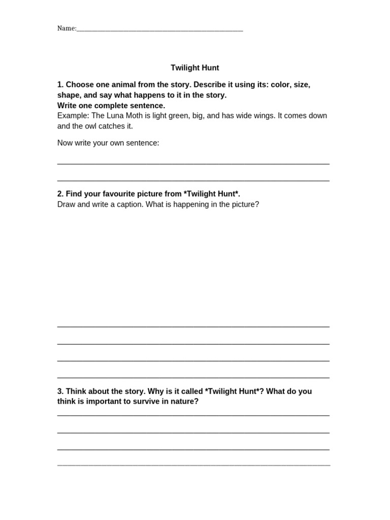 Twilight_Hunt_Worksheet | PDF