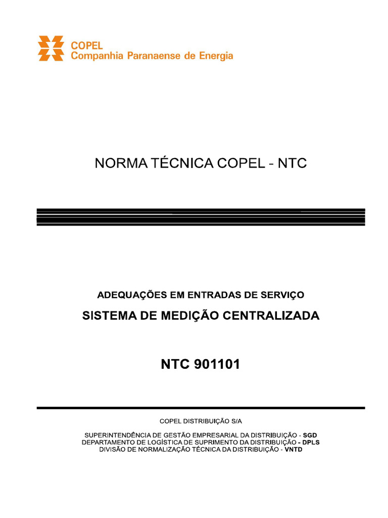 NTC 901101 - COPEL - Medição Centralizada | PDF