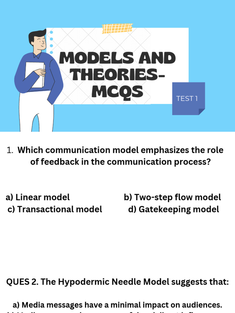 MODELS AND THEORIES - MCQS With Answers | PDF | Communication | Human ...