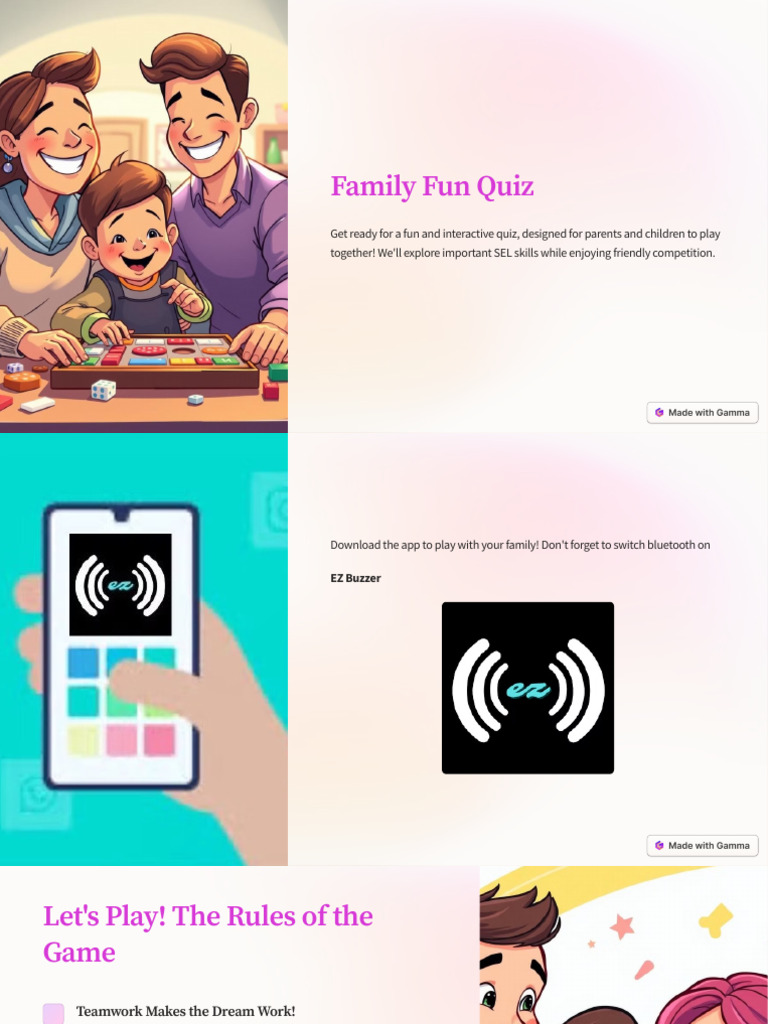 Family Fun Quiz | PDF | Behavioural Sciences | Psychological Concepts
