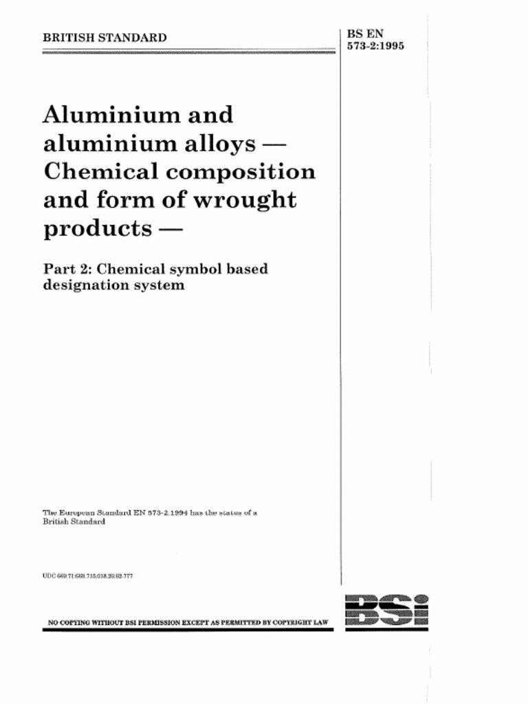 BS en 573-2 - 1995 | PDF