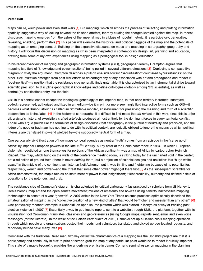 Hall 2012a Afterword Mapping Maps | PDF | Geographic Information System ...