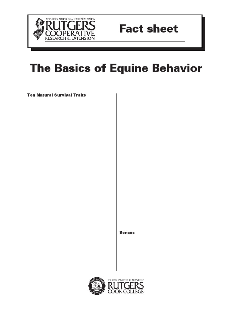 Understanding Equine Behavior Basics | PDF | Mare | Horses