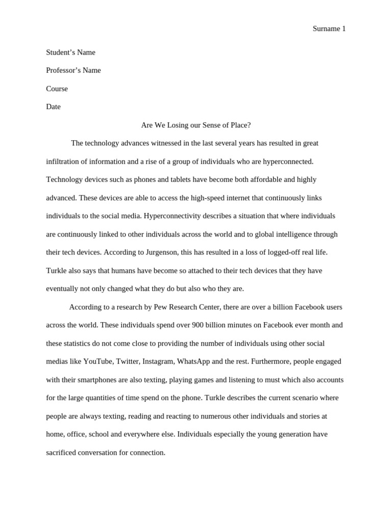 Are We Losing Our Sense of Place | PDF | Social Media | Popular Culture ...