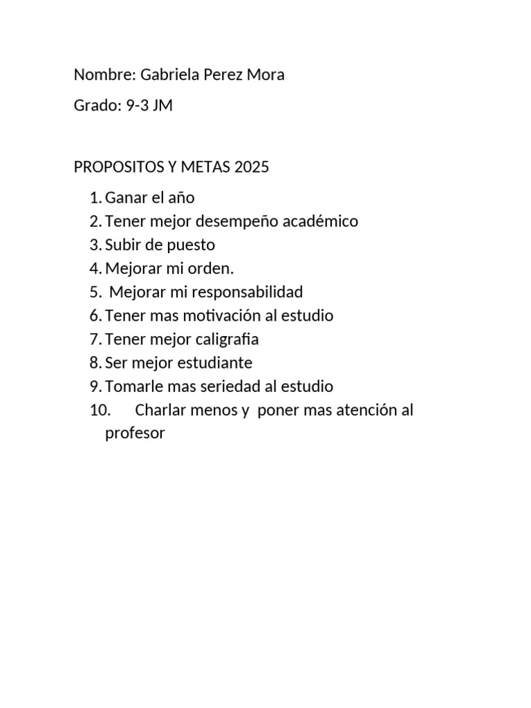 Metas 2025 | PDF