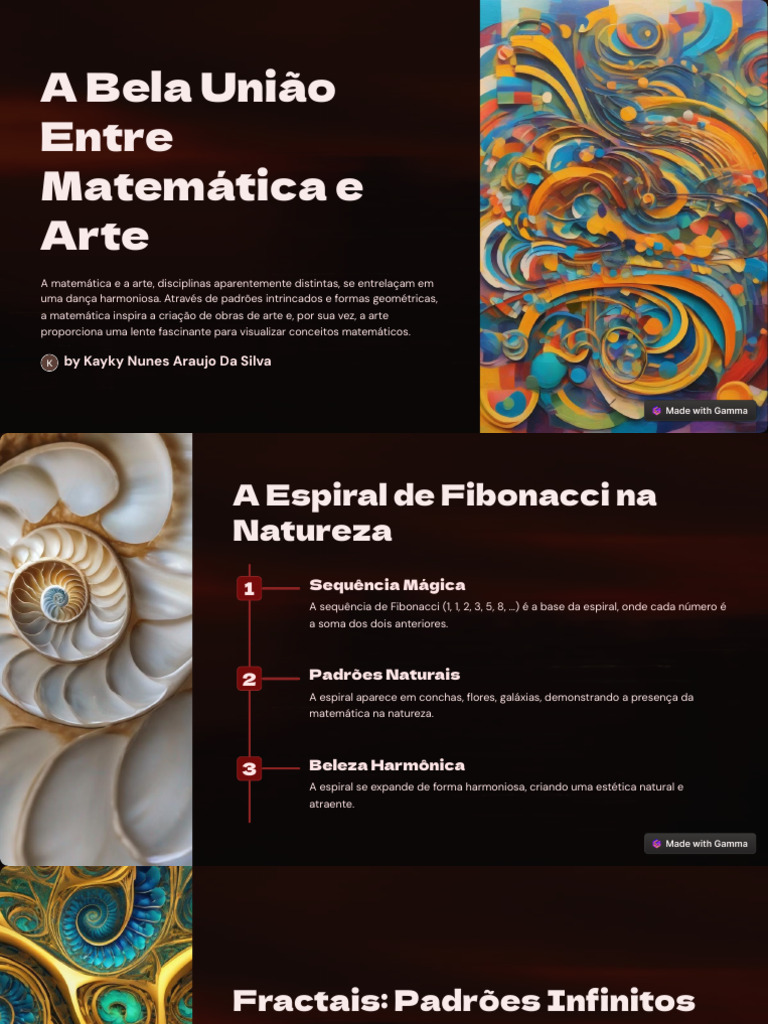 União entre Matemática e Arte | PDF | Fractal | Matemática