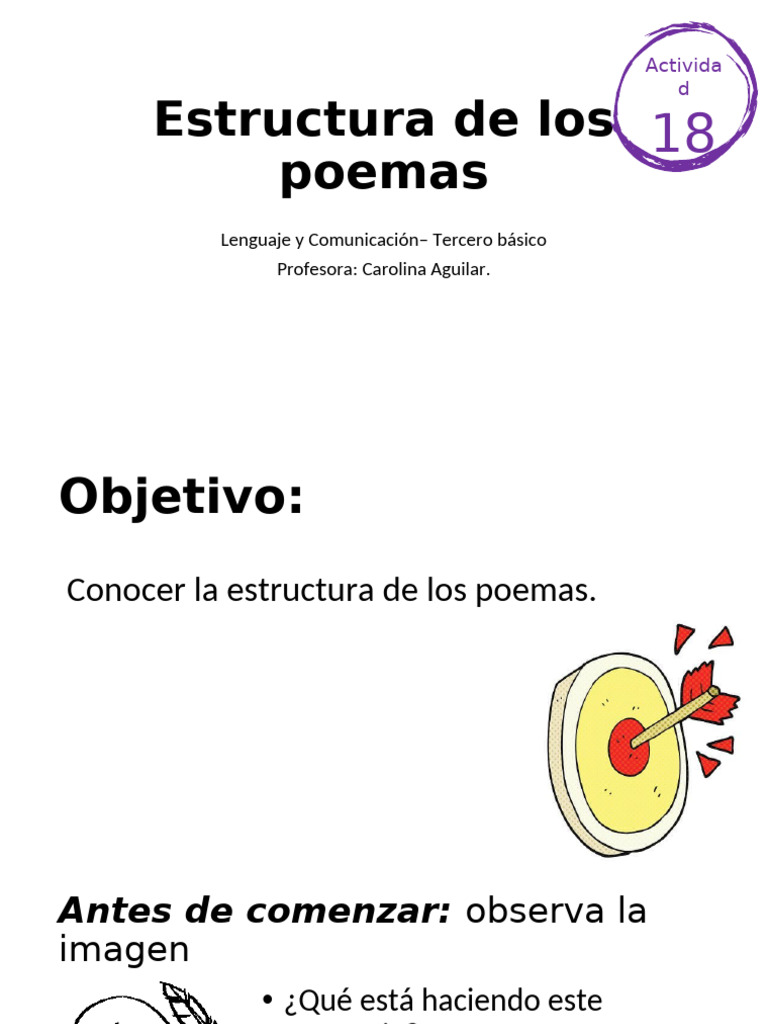 3°-Lenguaje-Estructura-de-un-poema-PPT | PDF | Poesía