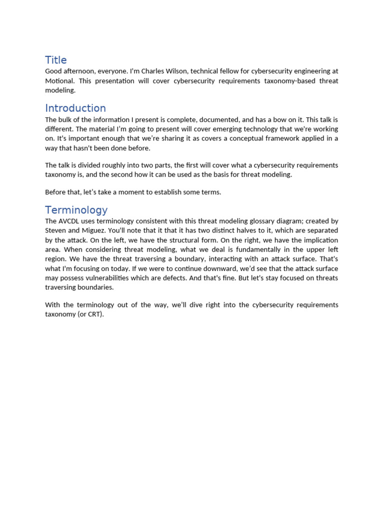 Taxonomy-Based Threat Modeling | PDF | Computer Security | Security