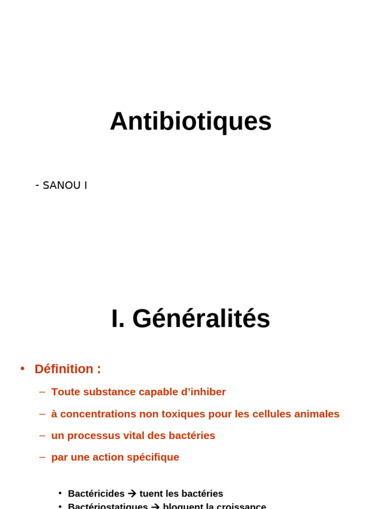 Classification des antibiotiques | PDF | Pénicilline | Microbiologie