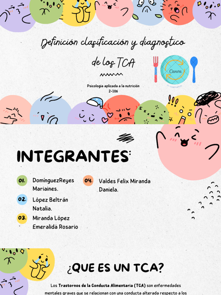 Definición Clasificación y Diagnostico de Los TCA | PDF | Desorden alimenticio | Bulimia nerviosa