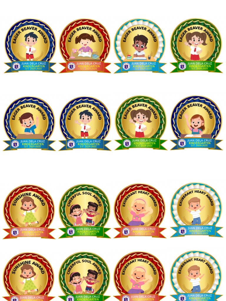 Character Traits Awards. Version 2. K Grade 3 | PDF