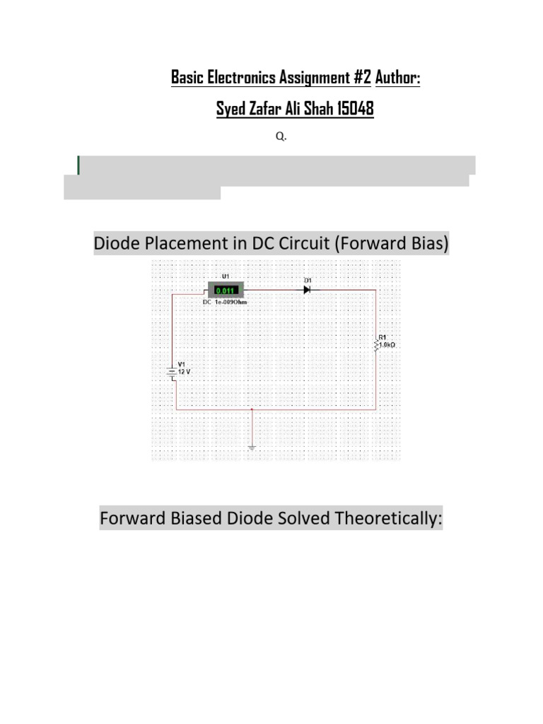 Basic Electronics Assignment | PDF
