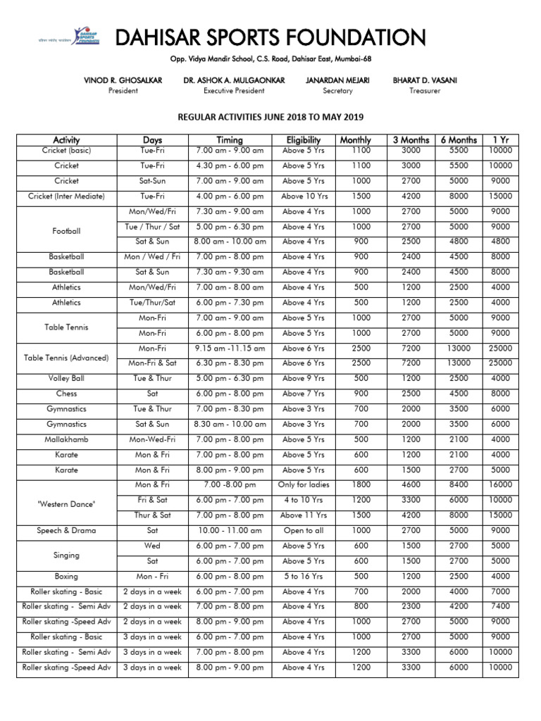 DSF Rate Card May 2018 A4 Hall Ad With Rate | PDF | Games Of Physical ...