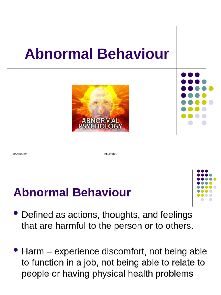 Abnormal Behaviour | PDF | Phobia | Insanity Defense