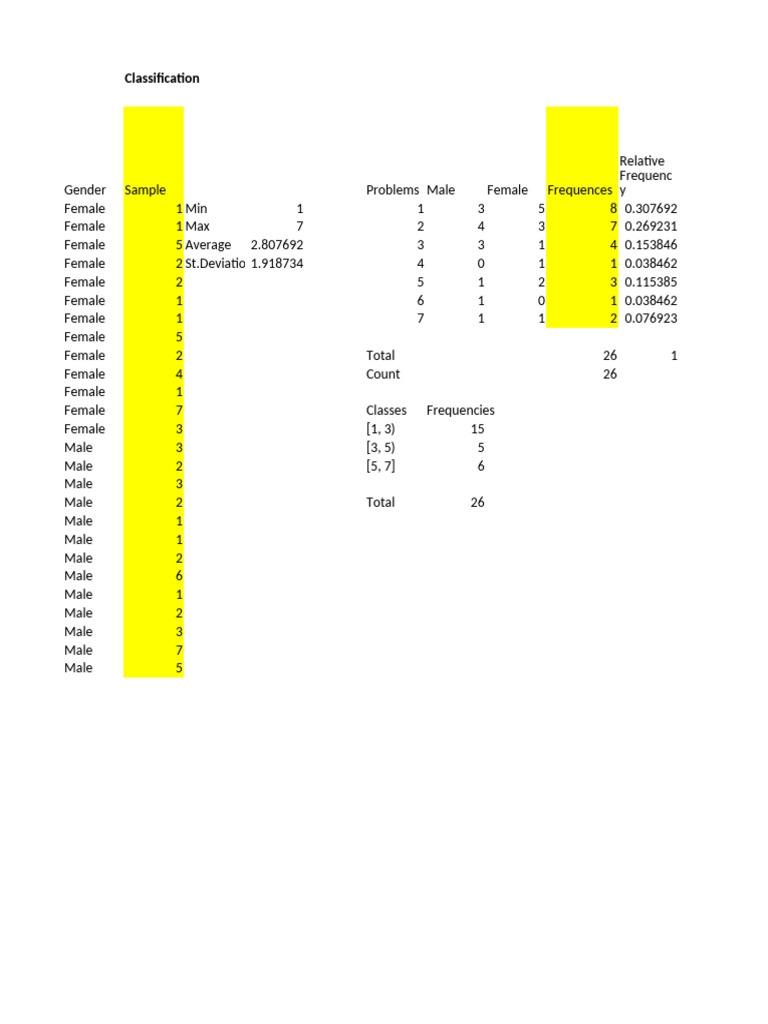 Data Set #2 - Classification - Classes (Chapter #1) | PDF