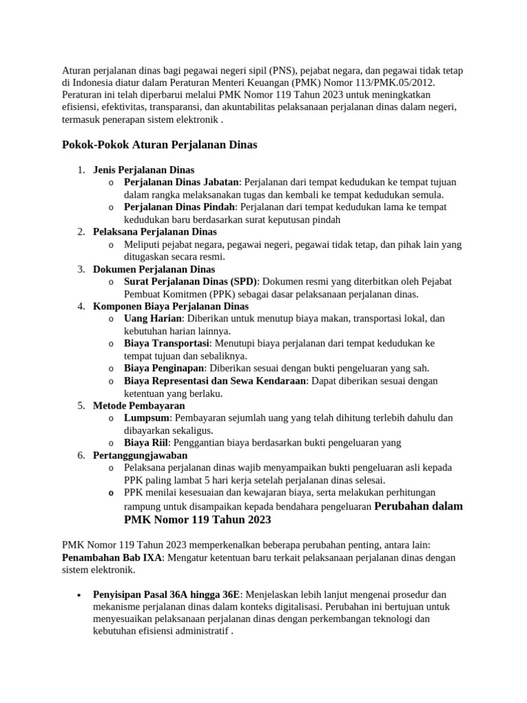 Aturan Perjadin | PDF