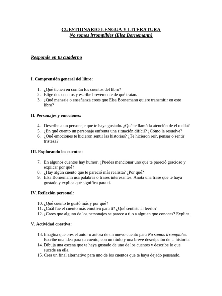 Cuestionario Prueba | PDF