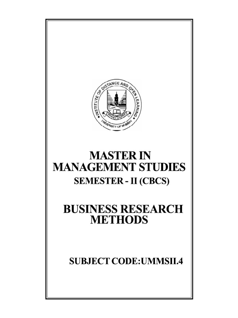 Business Research Methods | PDF