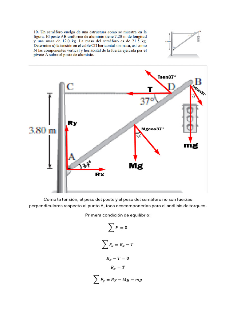 Ejercicio de Torque 2 | PDF | Fuerza