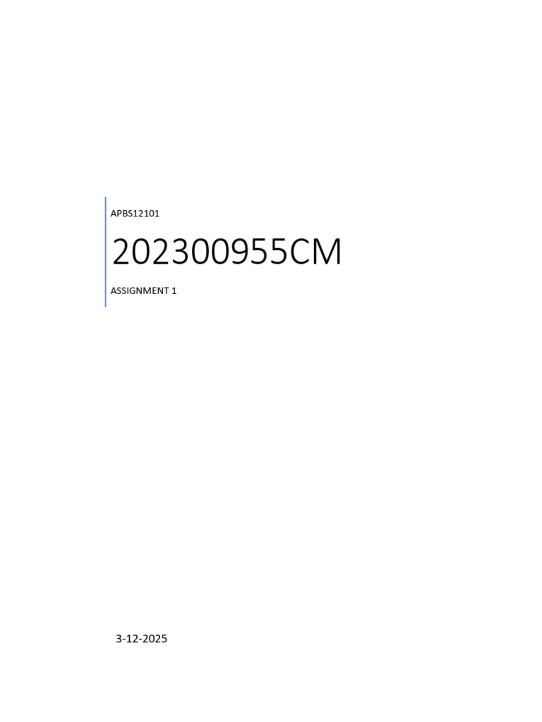 202300955CM ASSIGNMENT APBS | PDF | Area | Volume