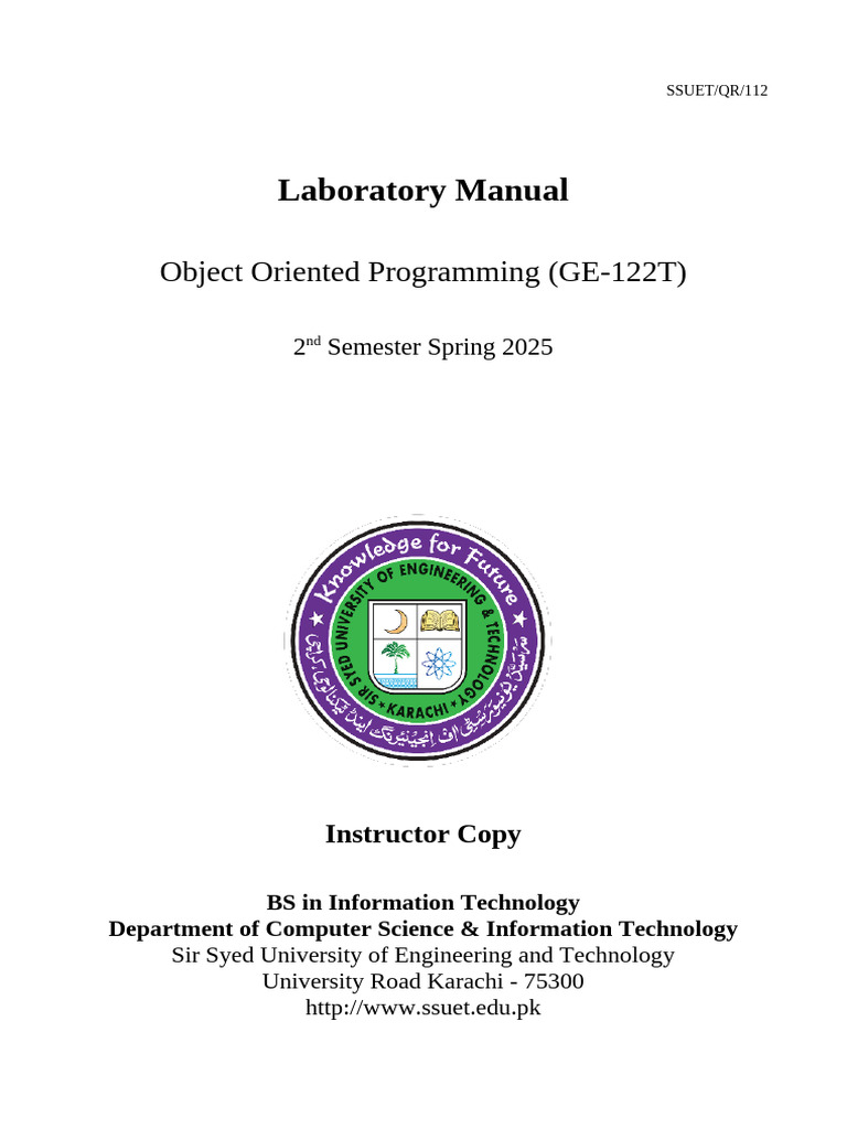Lab Rubrics - Starting Pages Lab Manual - Instructor | PDF | Class (Computer Programming ...