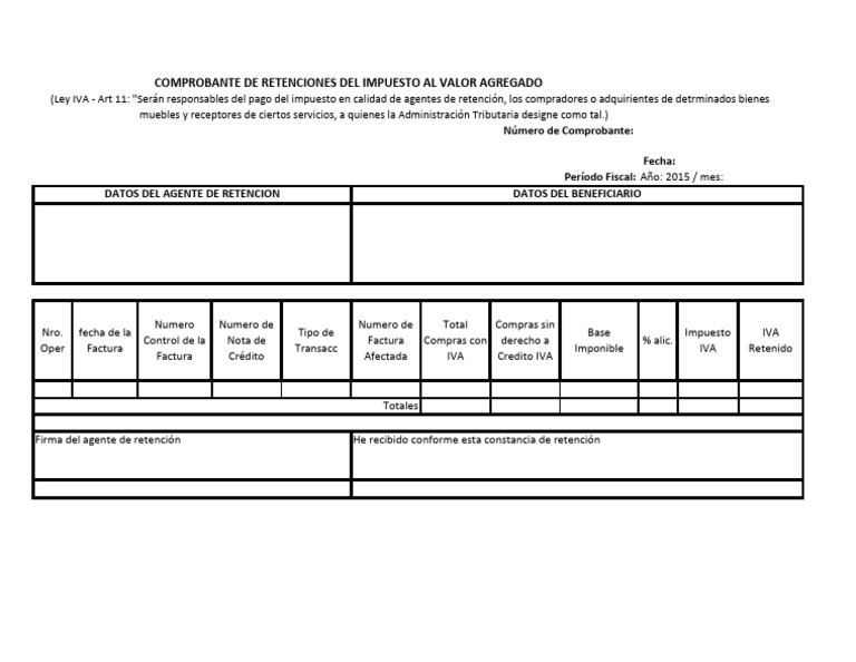 Formato Retencion | PDF