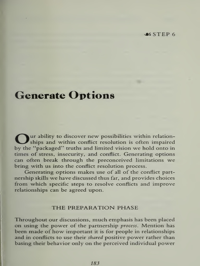 The Eight Essential Steps to Conflict Resolution Preserving ...