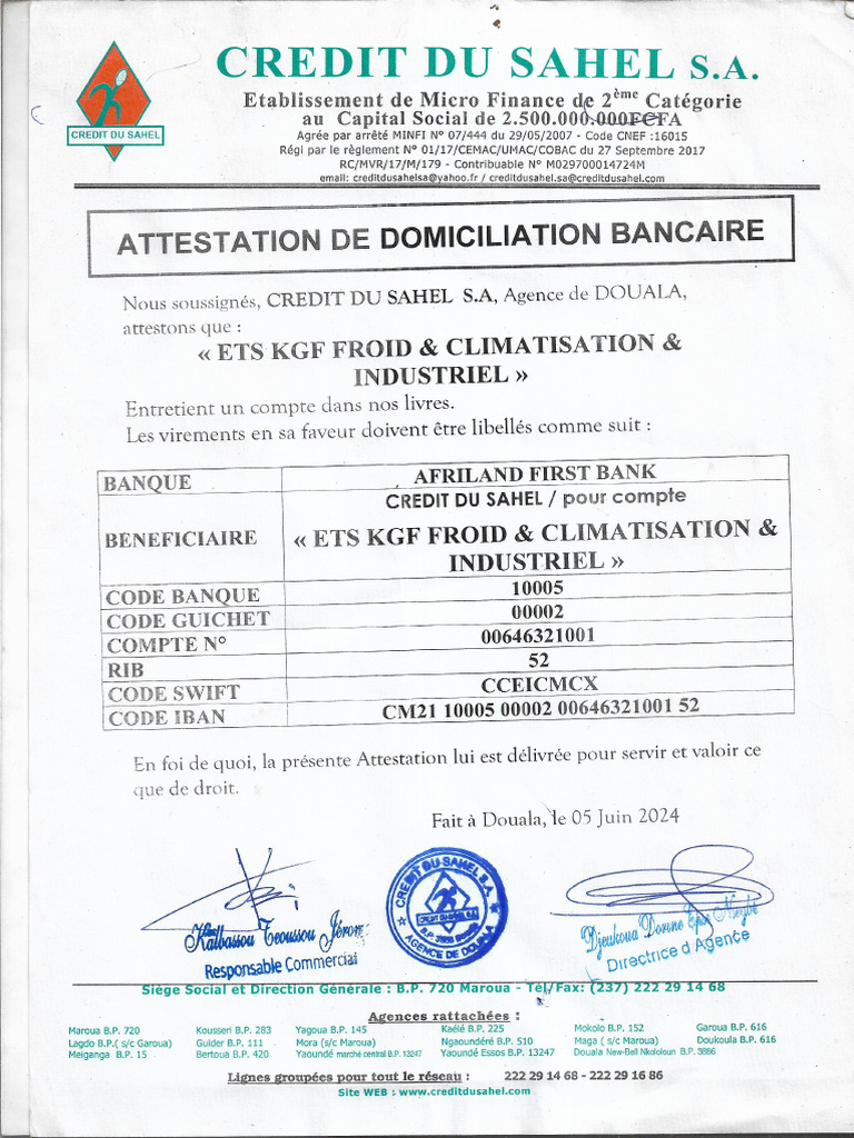 Credit Du Sahel | PDF