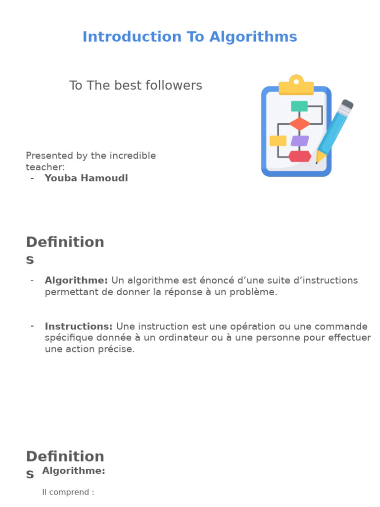 Algorithms pour génie informatique | PDF | Structure de contrôle ...