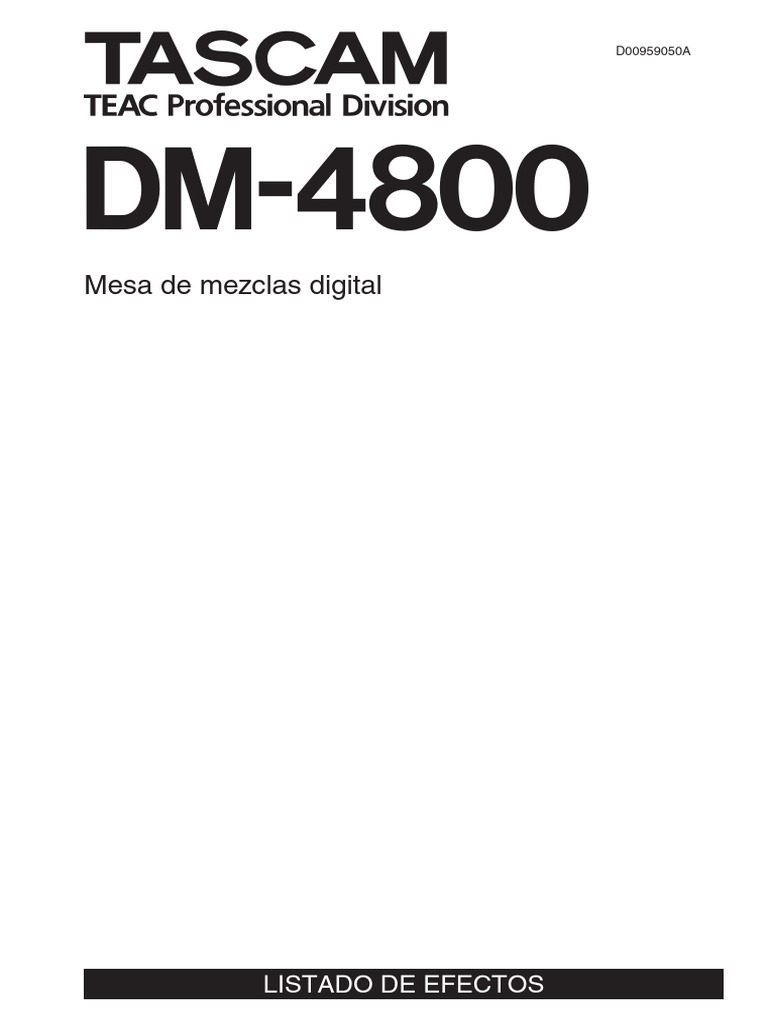 DM-4800 Effect List S | PDF | Hertz | Sonido