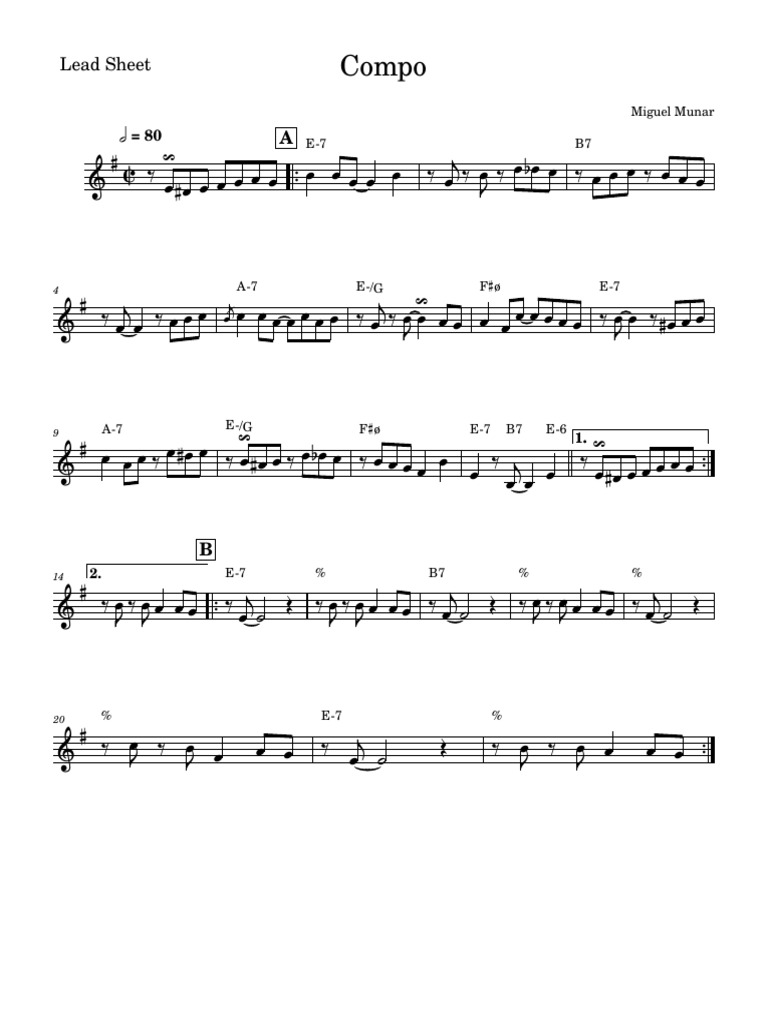 Compo Cumbion - Lead Sheet | PDF