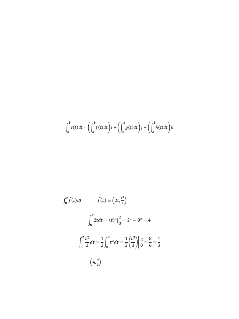 Funciones Vectoriales 2 | PDF | Integral | Vector Euclidiano