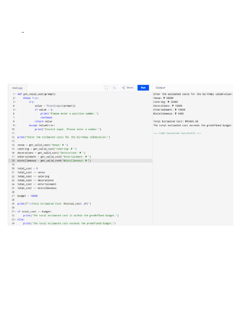 Programming Languages 06 Performance Task 1 | PDF
