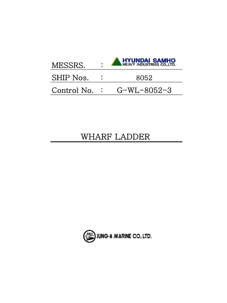 8052 O-43 6J5165004 Wharf Ladder | PDF | Shipping | Ships