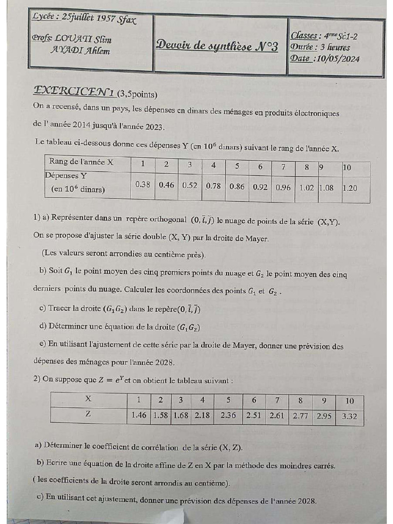 Devoir Math Bac Science Bac Blanc | PDF