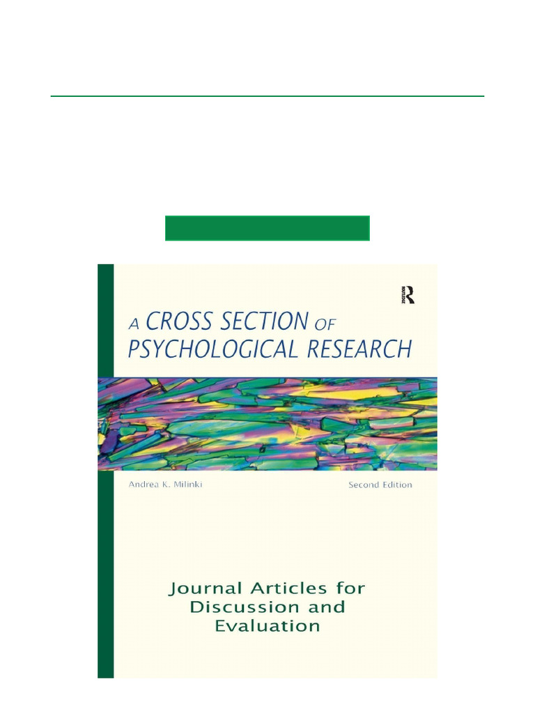 A Cross Section of Psychological Research Journal Articles for ...