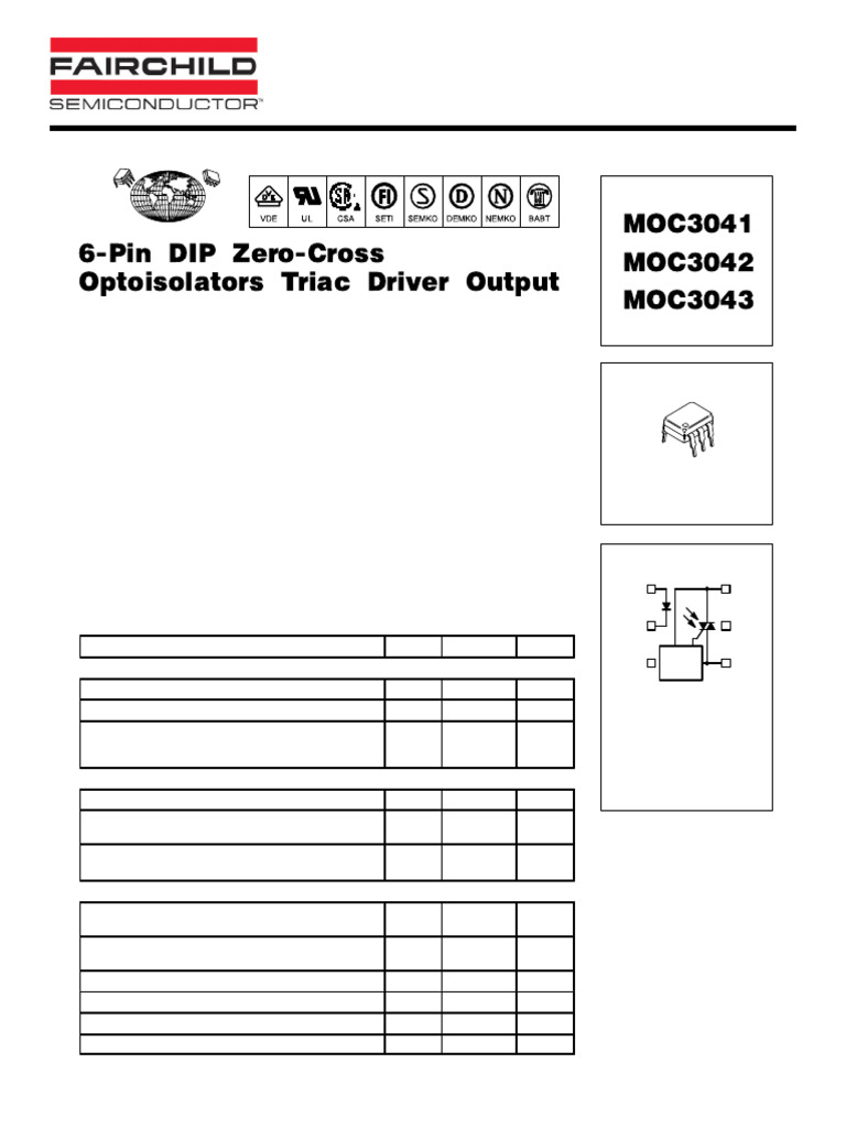 Moc3041 Opto-Tria-Palermo. | PDF | Diode | Relay