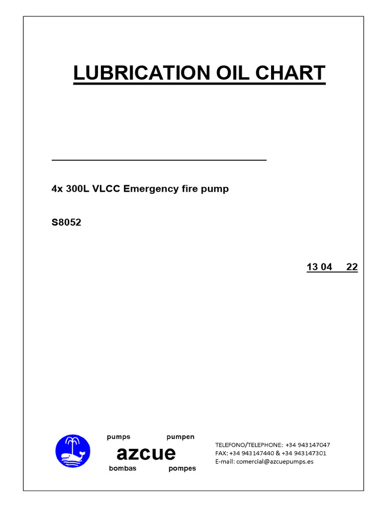 Lubrication Oil Chart | PDF