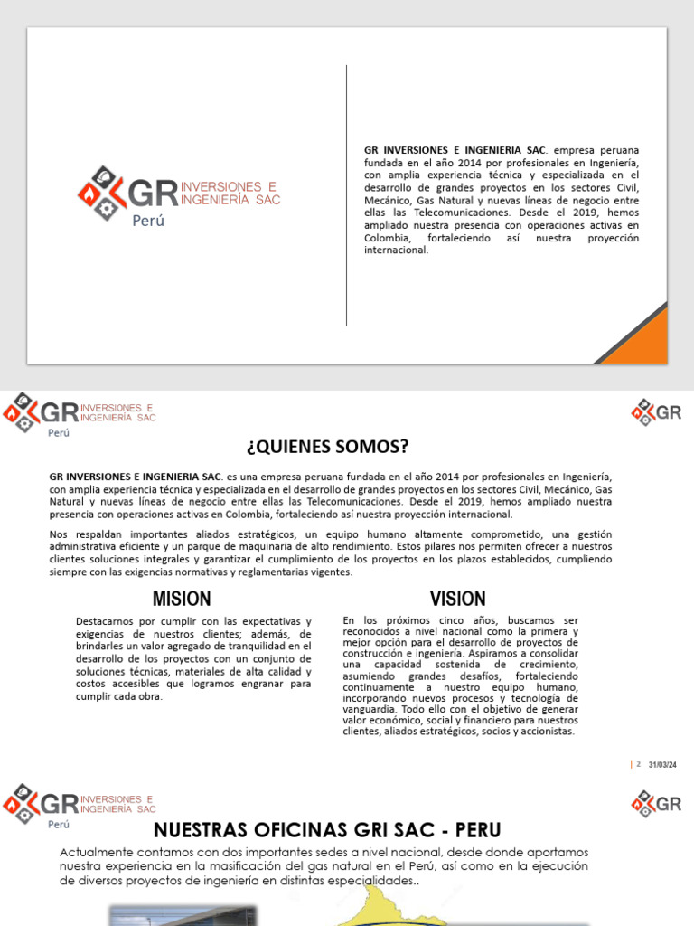 GR Inversiones e Ingeniería SAC: Proyectos y Expansión | PDF | Perú ...
