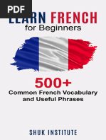 French A1 Vocabulary List | PDF | English Language | Linguistic Morphology