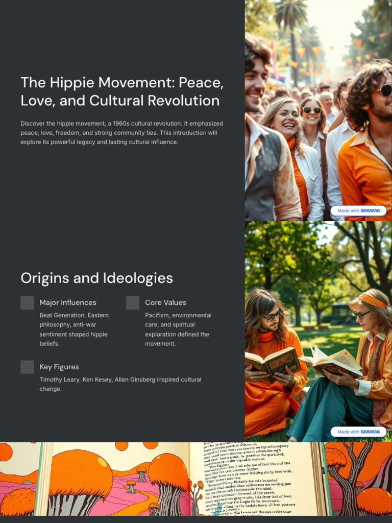 The Hippie Movement Peace Love and Cultural Revolution | PDF | Hippie